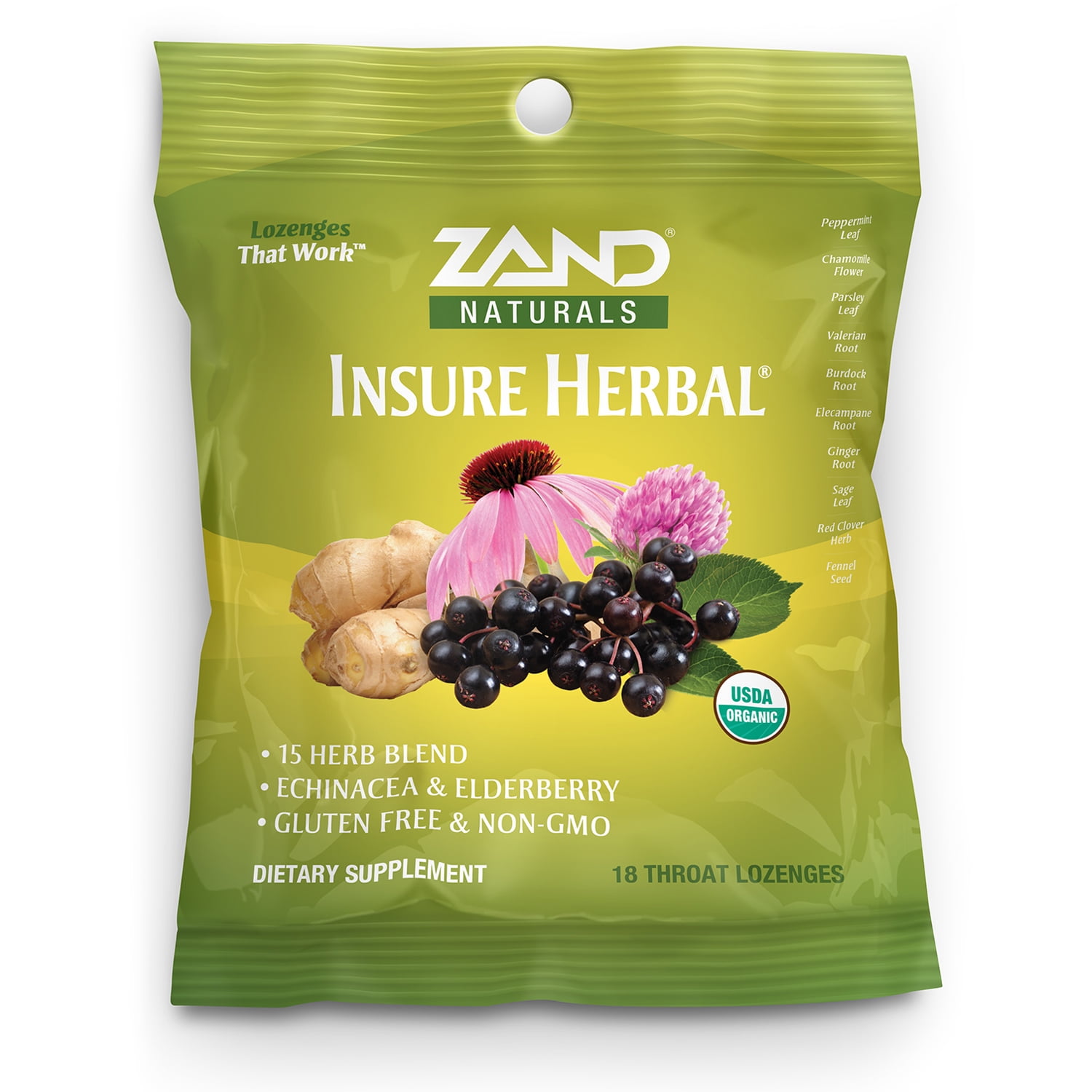 Zand Immunity HerbaLozenge Organic Insure Herbal | Soothing Throat ...