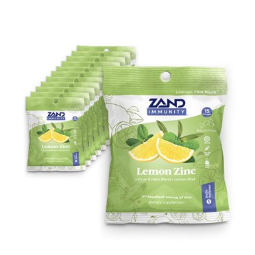 Zand Elderberry Zinc Dietary Supplement Lozenges, 15 count, (Pack of 12 ...