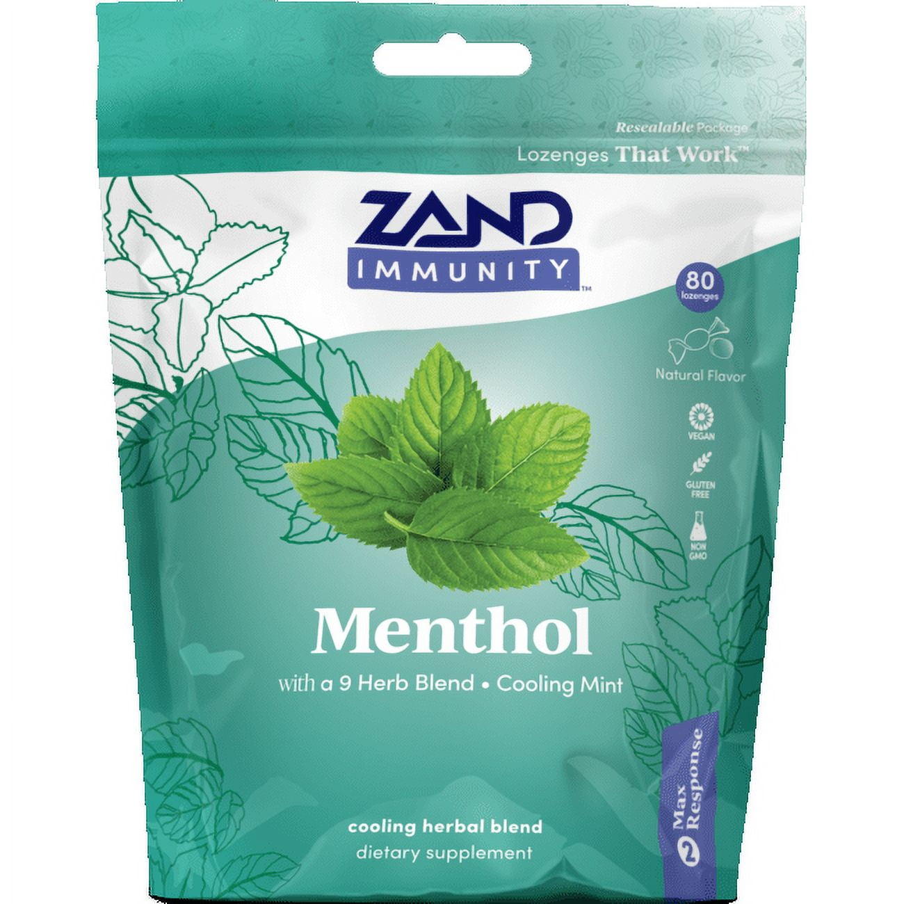 Zand Immunity Menthol HerbaLozenge Cough Drops | Peppermint, Eucalyptus ...