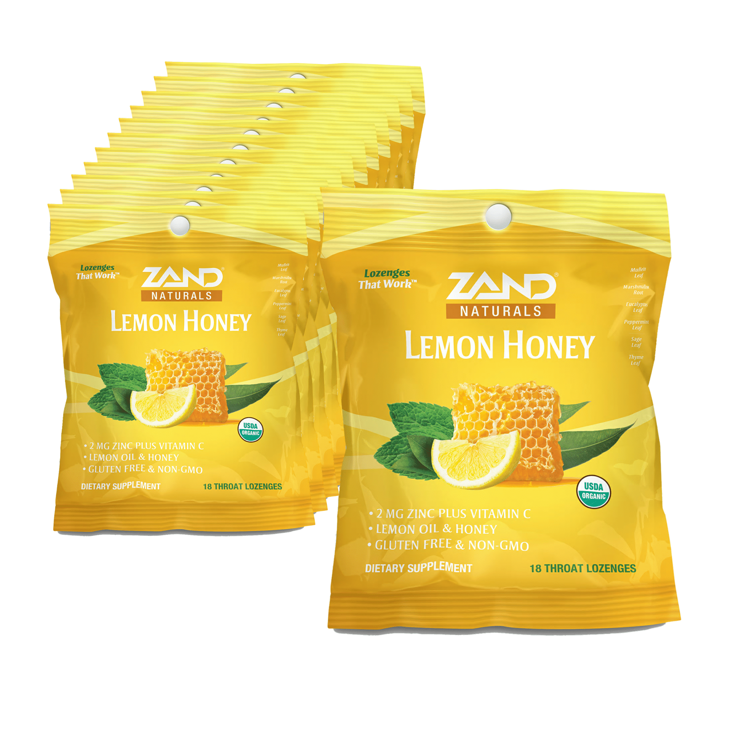 Zand Immunity Organic Lemon Honey HerbaLozenge | Immune Support Throat ...