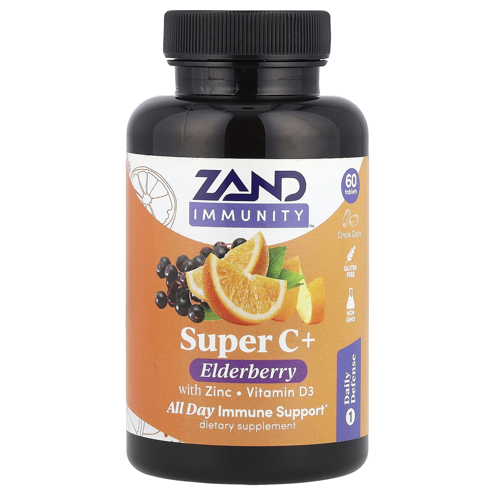 Zand Immunity Super C+ with Elderberry, All Day Immune Support with ...