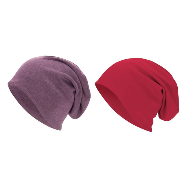Zando 2 Packs Cotton Slouchy Beanie for Women Men Hip Hop Dwarf Hat ...
