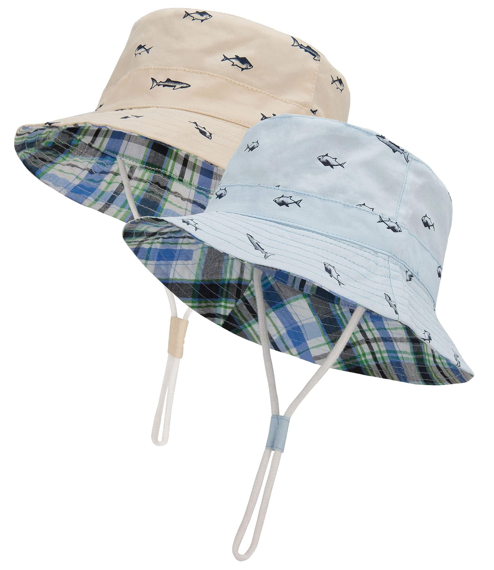 Zando 2 Pcs Baby Sun Hat Breathable Sun Protection Newborn Sun Hat Wide ...