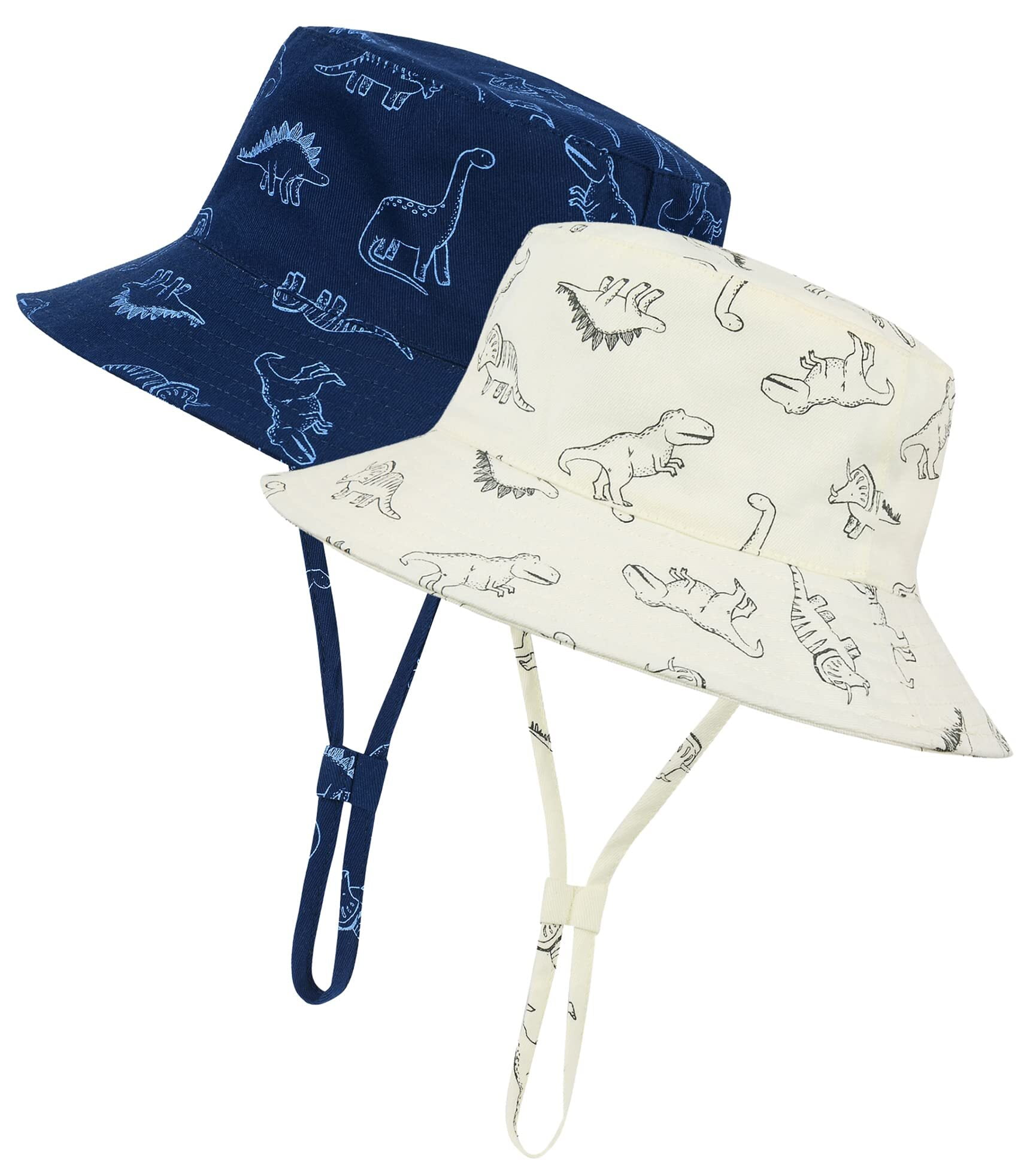 Zando 2 Pcs Baby Sun Hat Wide Brim UPF 50+ Sun Protection Hats for ...