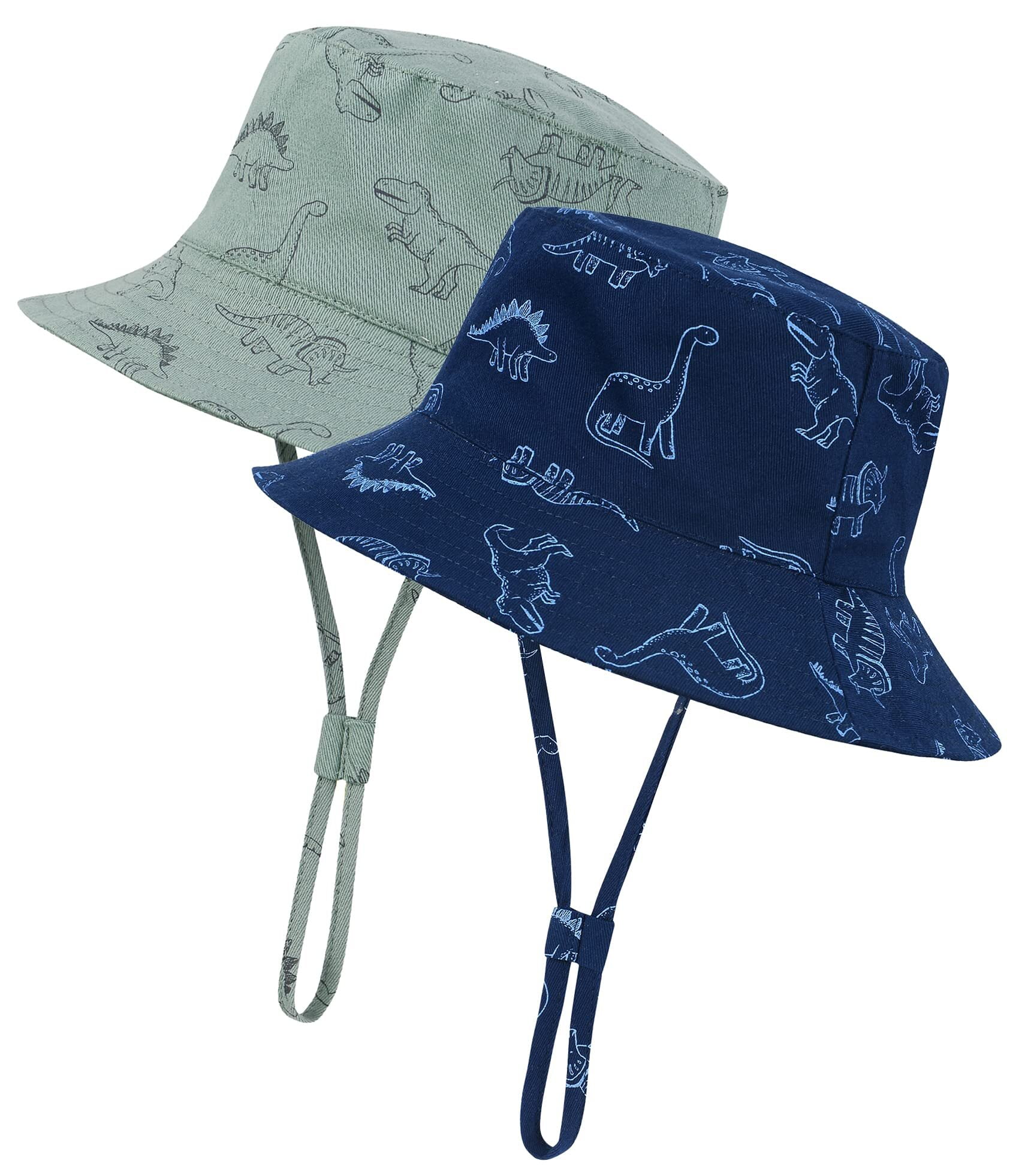 Zando 2 Pack Baby Sun Hat Wide Brim UPF 50+ Sun Protection Toddler ...