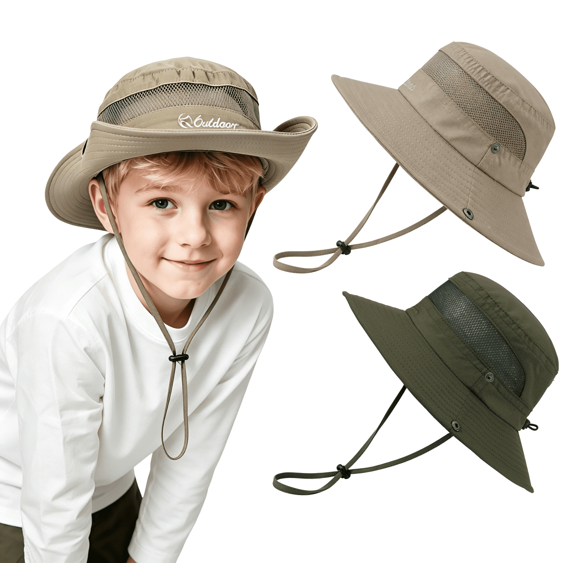 Zando, Kids Sun Hat, 20.9-22 in, UV Protection Wide Brim - Walmart.com