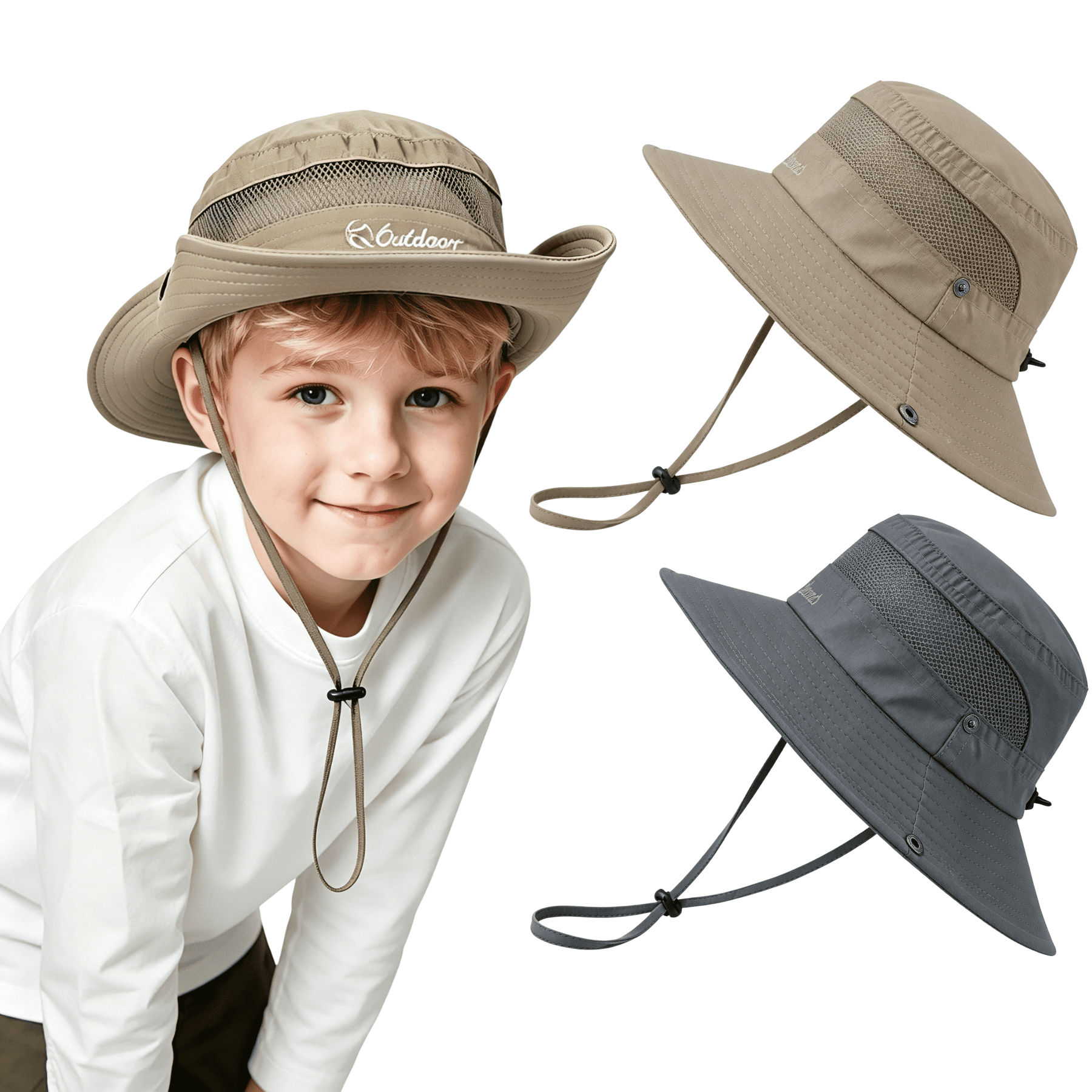 Zando, Kids Sun Hat, 20.9-22 inches, UV Protection Wide Brim - Walmart.com