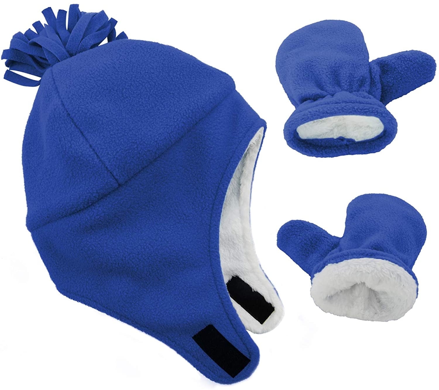 Zando Baby Kids Winter Hats and Gloves Sets for Boys Warm Winte Fleece ...