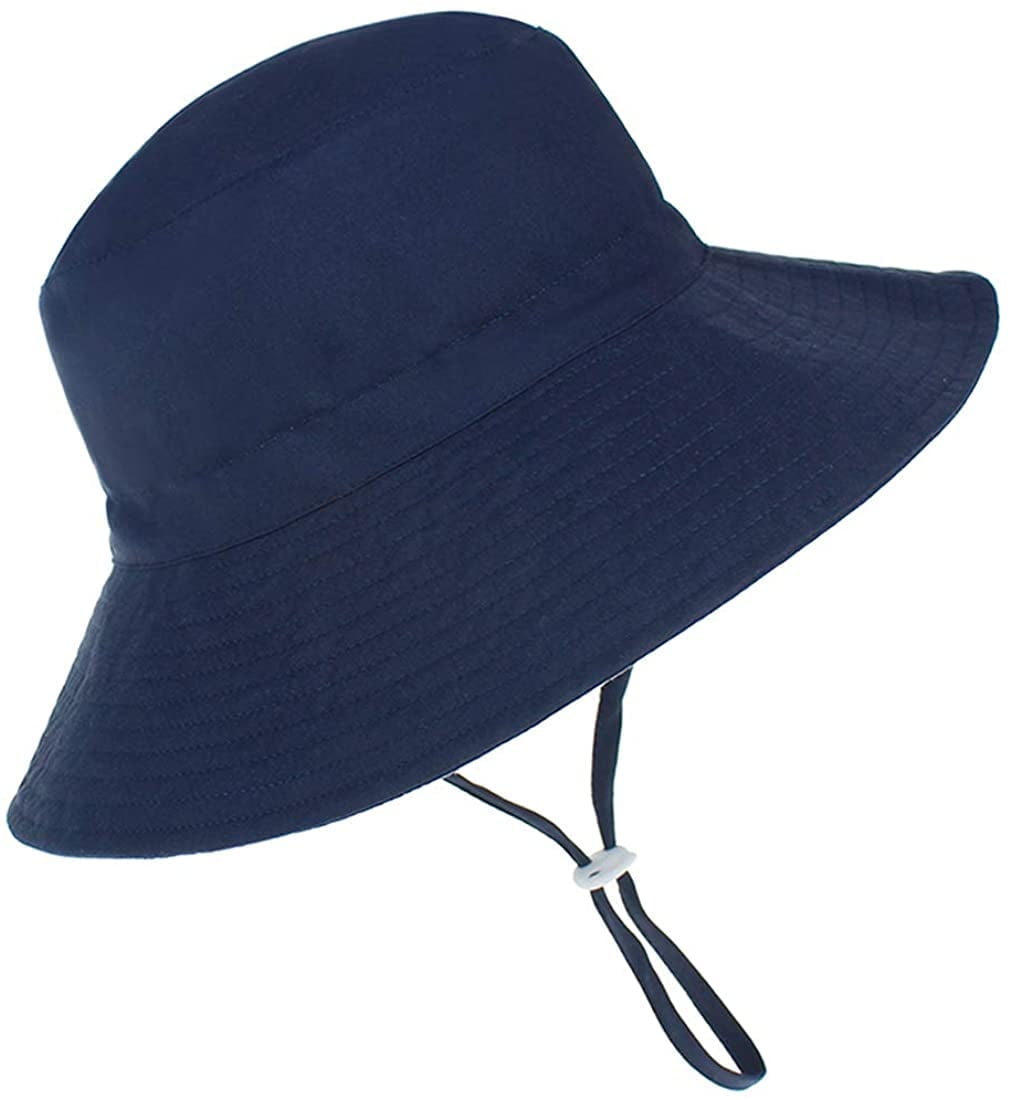 Zando Kids Sun Hat - UPF 50+ UV Protection, Wide Brim, Bucket Style for Toddlers, Navy S ...