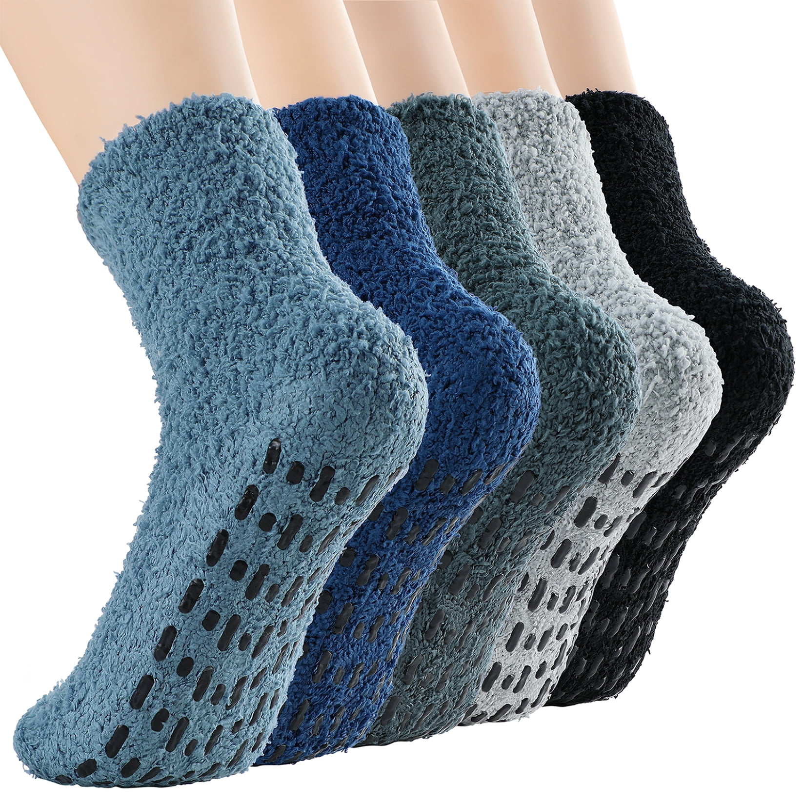 Zando Fuzzy Anti-Slip Socks for Women Girls Non Slip Slipper Socks with ...