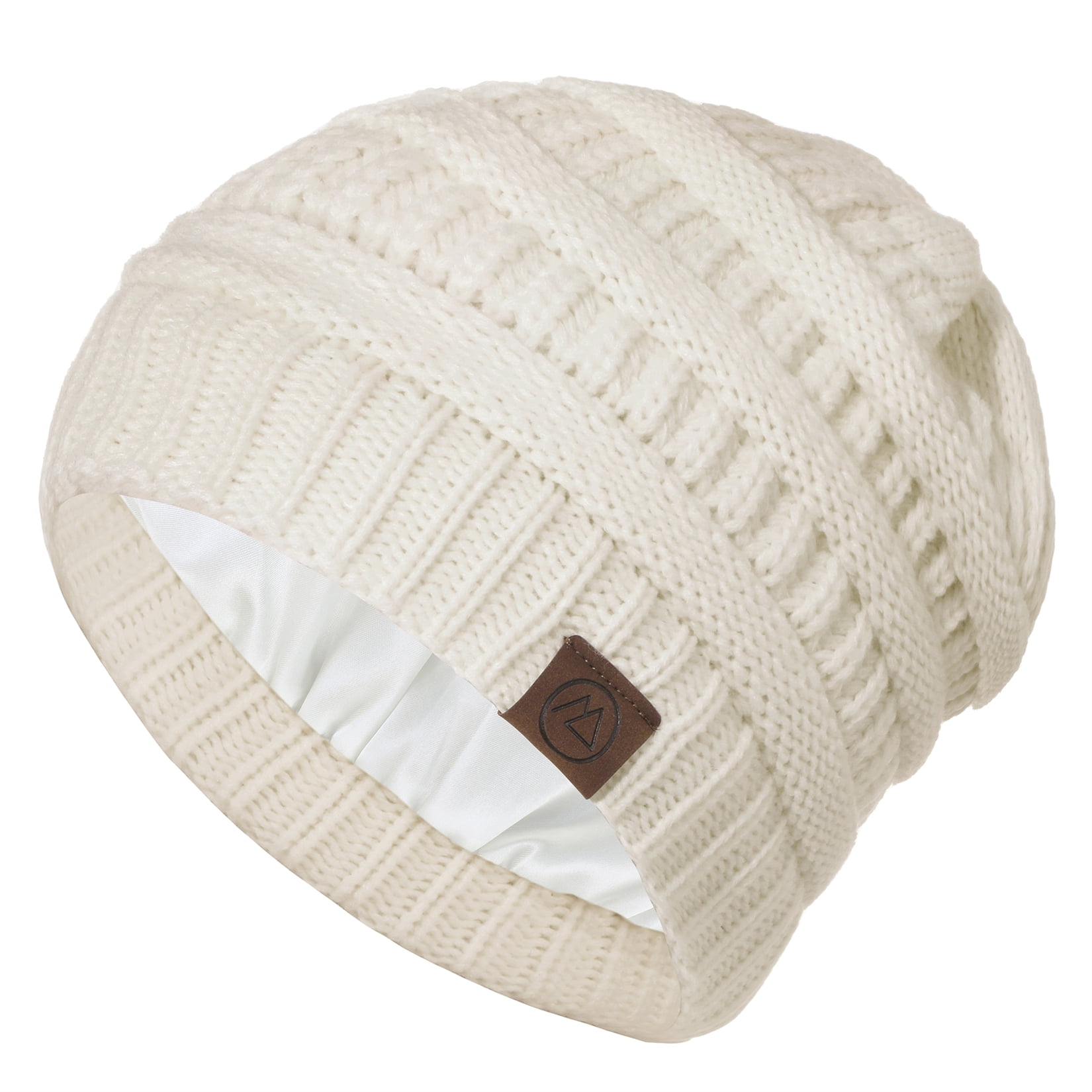 Zando Slouchy Winter Hat for Women Soft Warm Chunky Beanie Hats Knitted ...