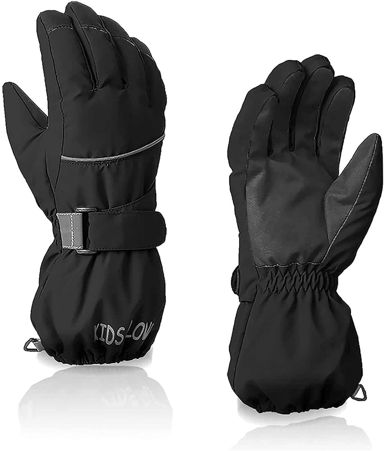 Zando Kids Snow Gloves - Waterproof Gloves for Outdoors, Ski, Cold ...