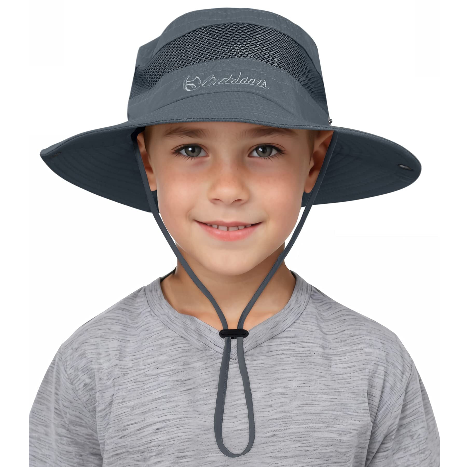 Zando Kids Sun Hat, Breathable UPF 50+, Adjustable Bucket Hat, Wide Brim, Mesh, Ages 5-13 ...