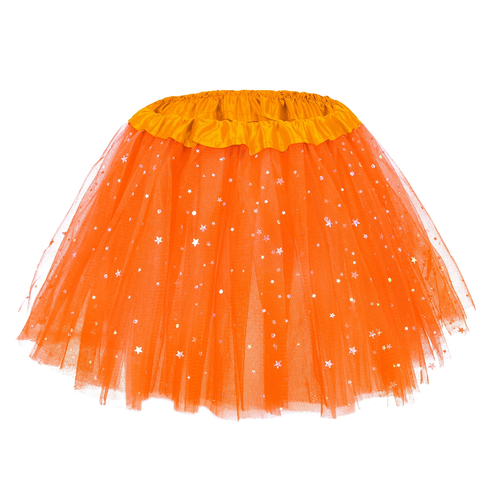 Zando Tutu Skirts for Little Girls 2 Layers Stars Sequins Tulle Tutu ...