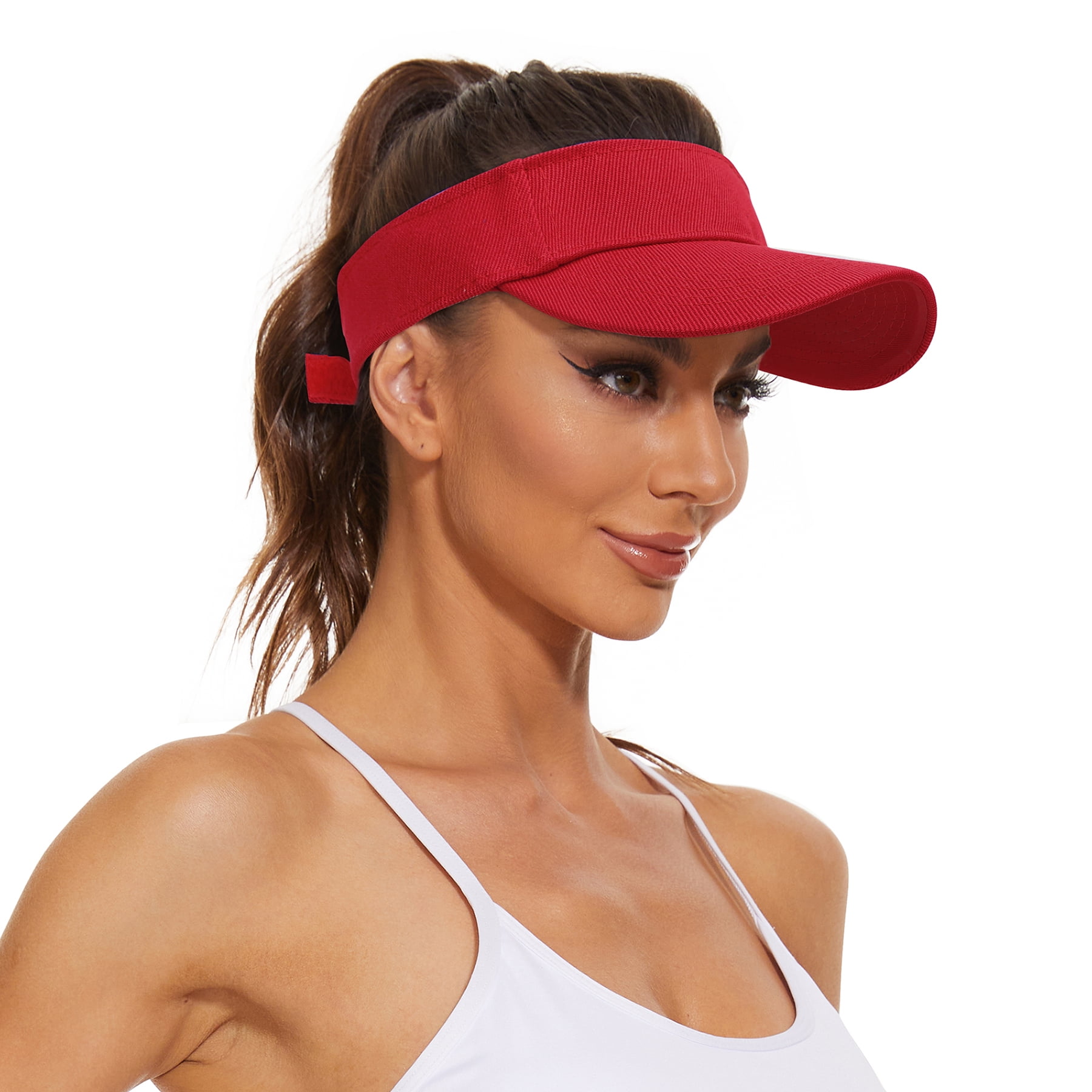 Zando Visor Hats for Women Tennis Golf Hats for Sports Adjustable UV ...