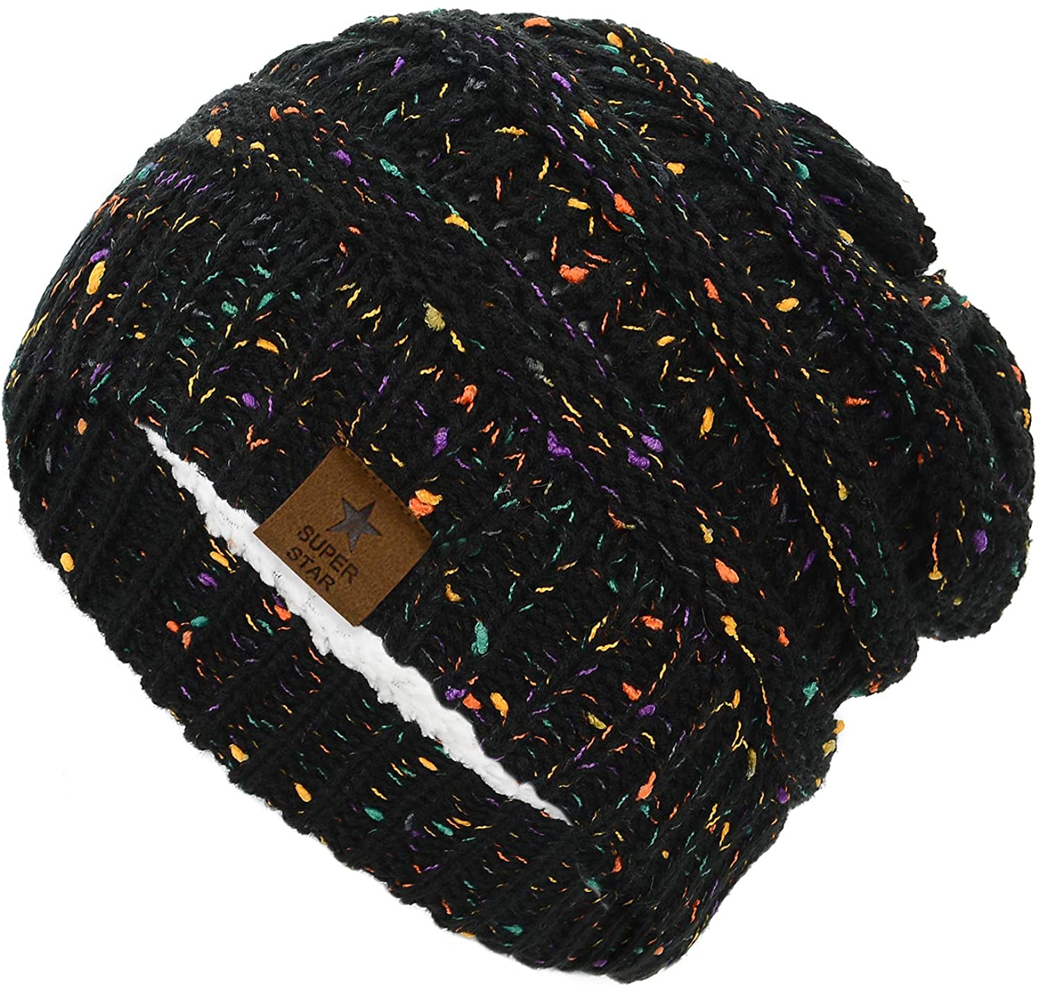 SPRING PARK Women s Winter Soft Solid Color Warm Knitted Baggy Beret ...