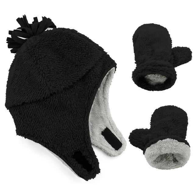 Zando Winter Sherpa Lined Infant Hats with Ears Flap and Warm Fleece ...