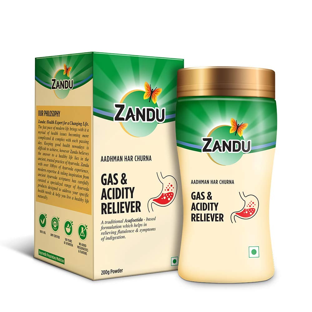 Zandu Gas & Acidity Reliever - Aadhman Har Churna (200 Gm), Ayurvedic ...