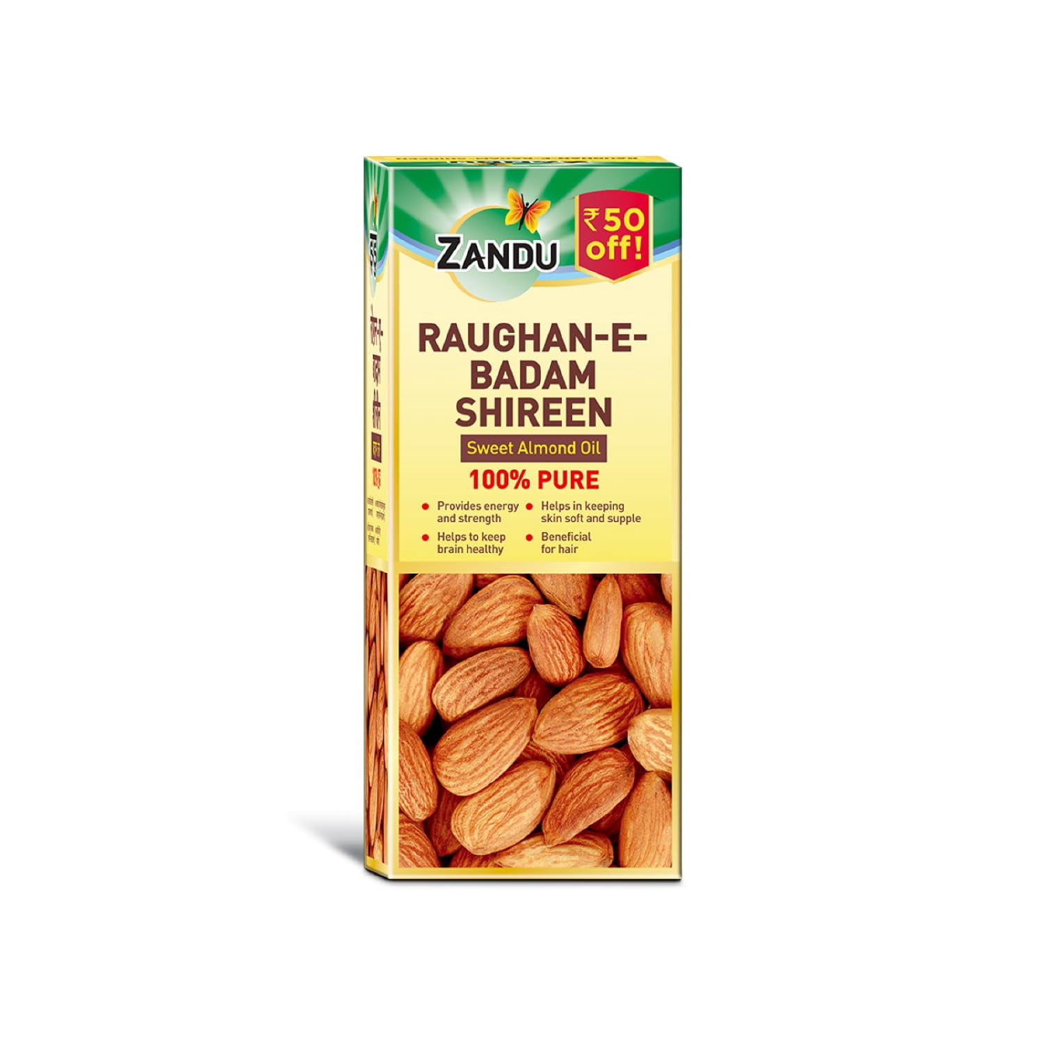 Zandu Raughan-E-Badam Shireen Sweet Almond Oil 100% Pure & Natural Cold ...