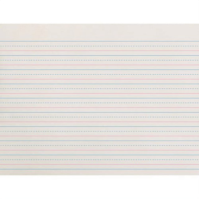 Zaner Bloser Dotted Midline Newsprint Paper 500 Sheets Ruled Unruled ...