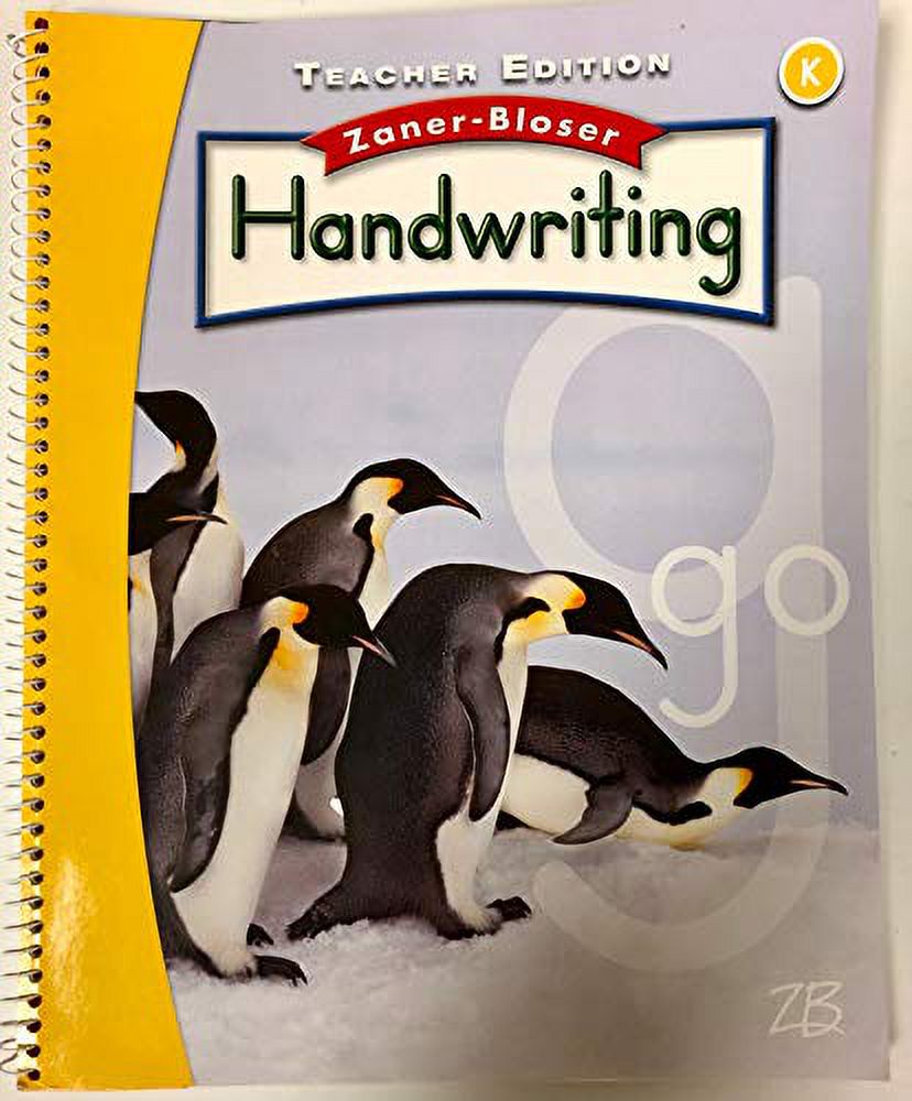Pre-Owned Zaner-Bloser Handwriting Teacher Edition Kindergarten ...
