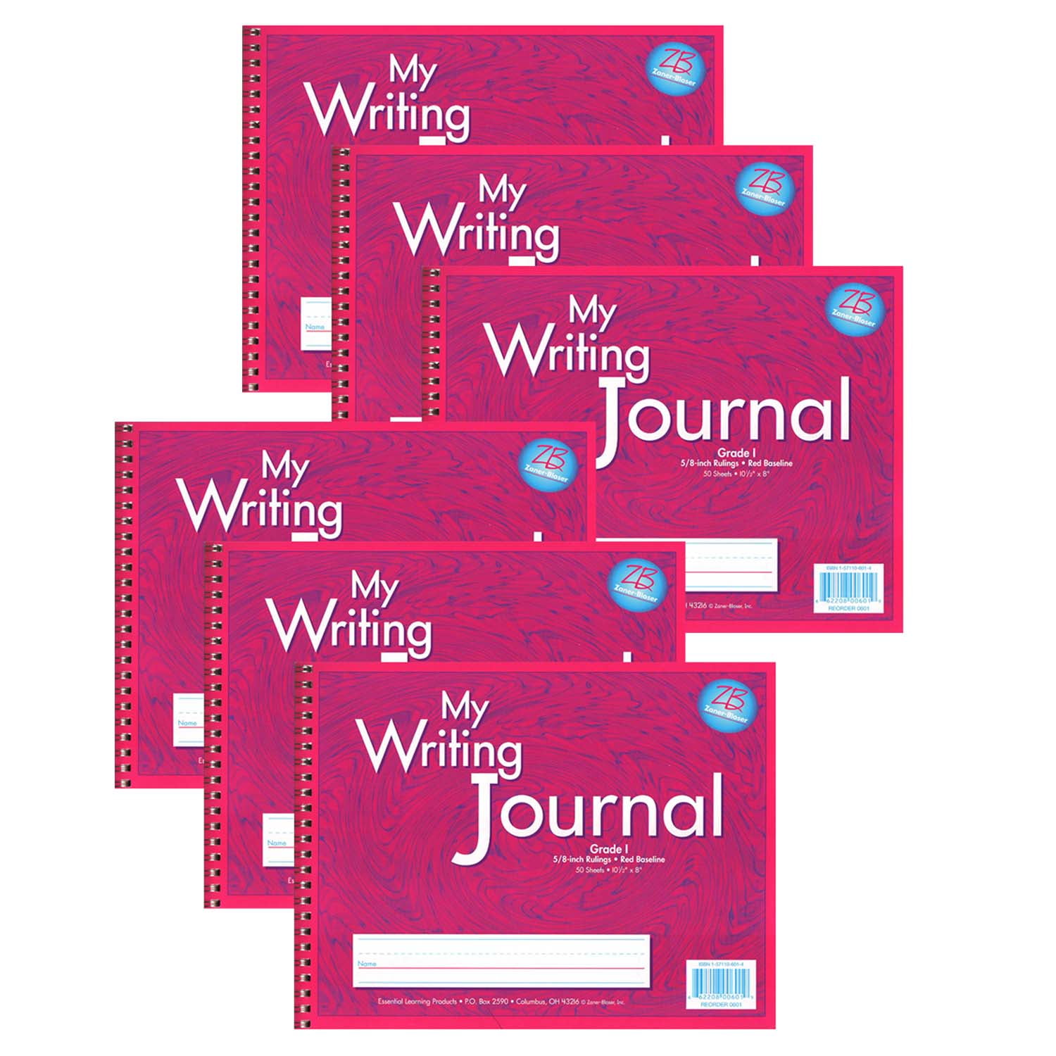 Zaner-Bloser My Writing, Journal, Grade 1, Pink, Pack of 6 - Walmart.com
