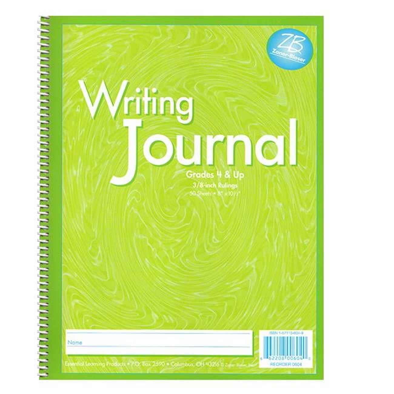 Zaner-Bloser Writing Journal, Liquid Color, 3/8" Ruling, Grades 4 ...
