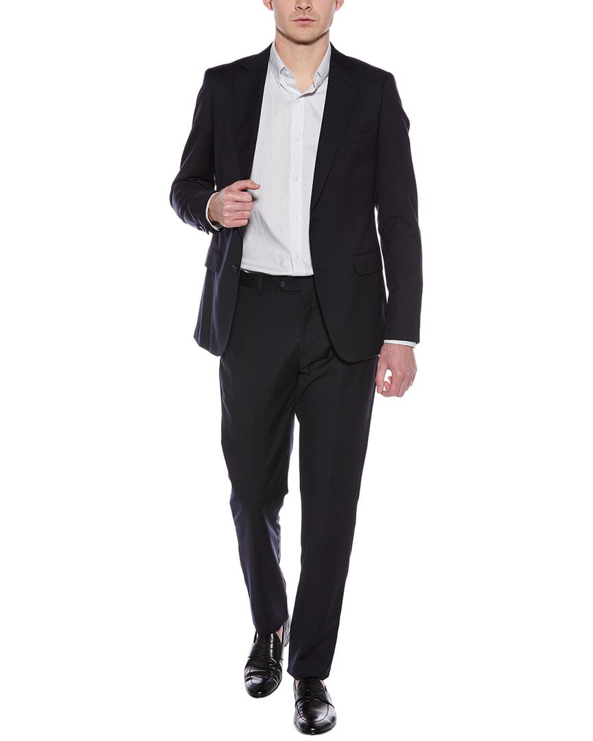 Zanetti mens 2pc Wool Suit, 42S, Black - Walmart.com