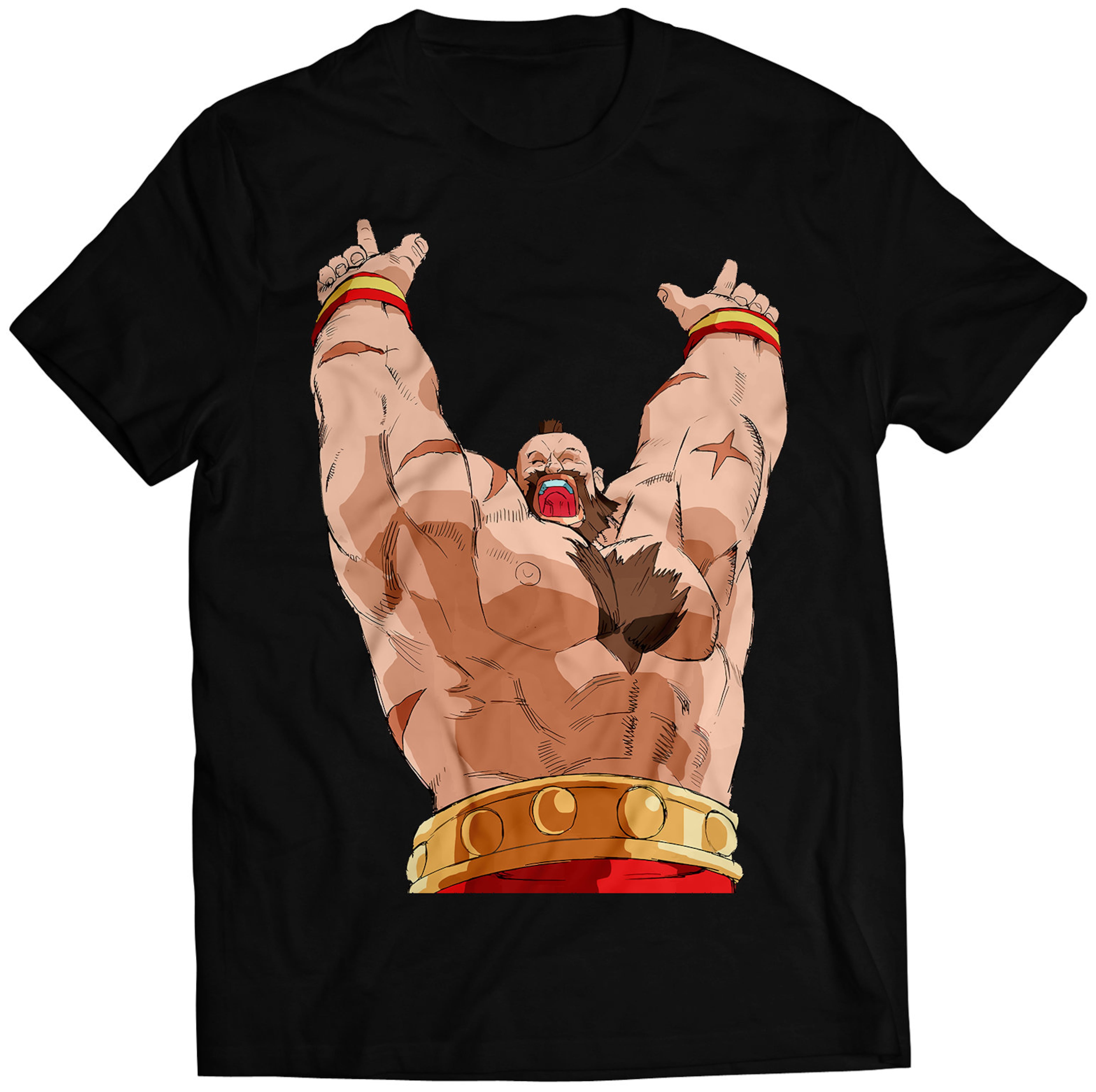 Zangief Win Pose MVC Premium Unisex T-shirt (Vectorized Design ...