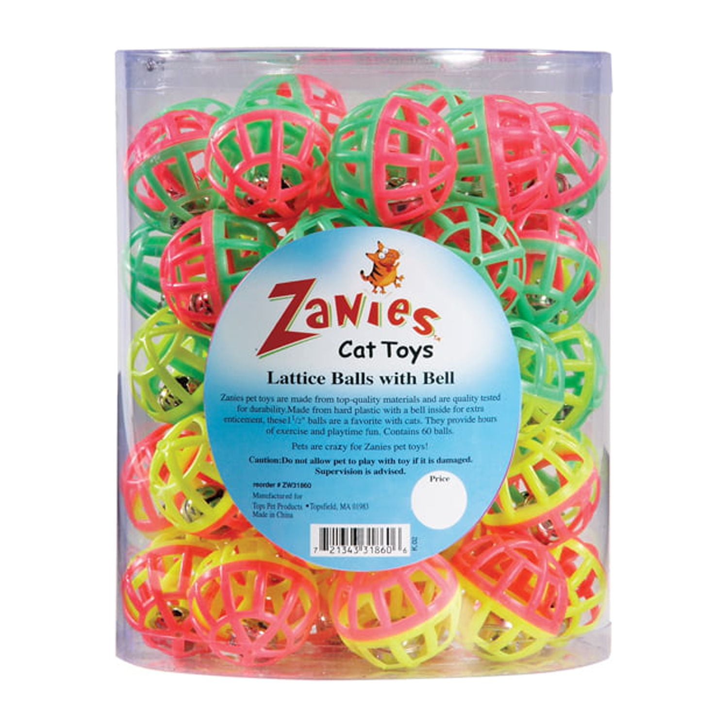 Zanies Plastic Lattice Cat Toys for Daycare Play Activities - Walmart ...