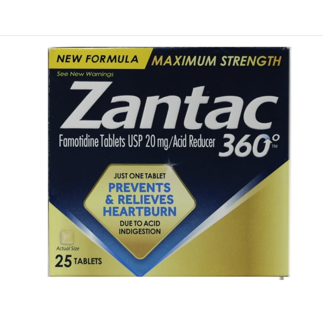 Zantac 360 Maximum Strength 25 Tablets (Pack of 1) - Walmart.com