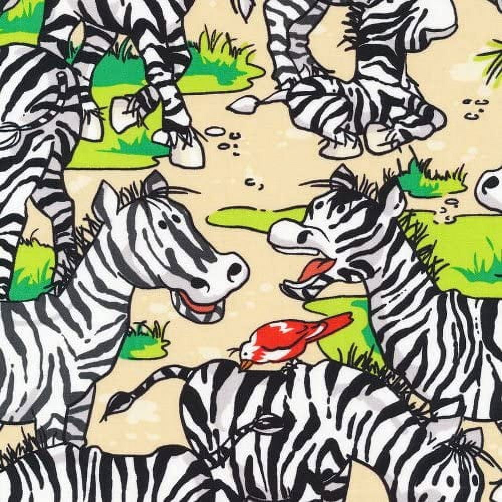 Zany Zoo Animals Quilt Cotton fabric Sold by the Yard - Walmart.com