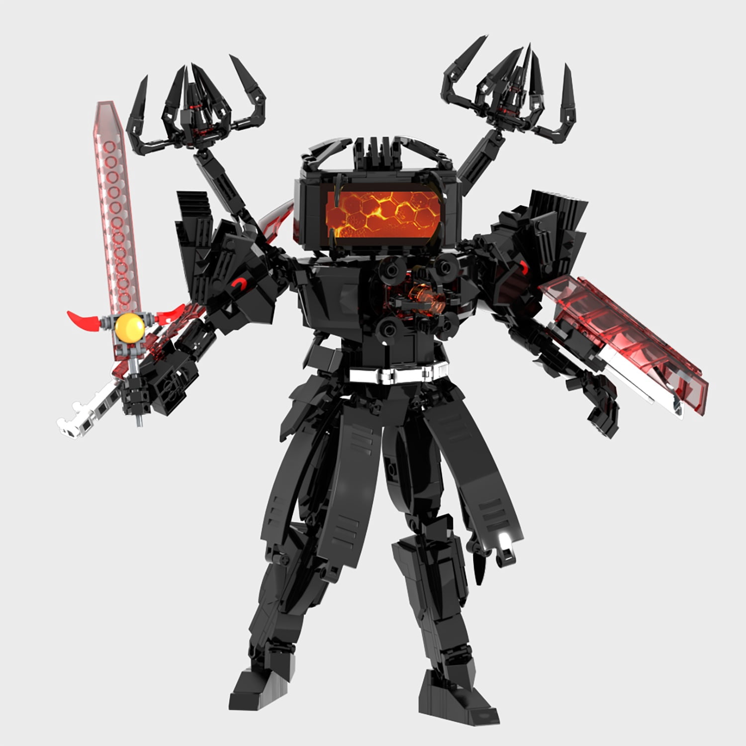Zanyzo 722PCS Upgraded Shield Blackened Titan TV Man Building Block Set ...
