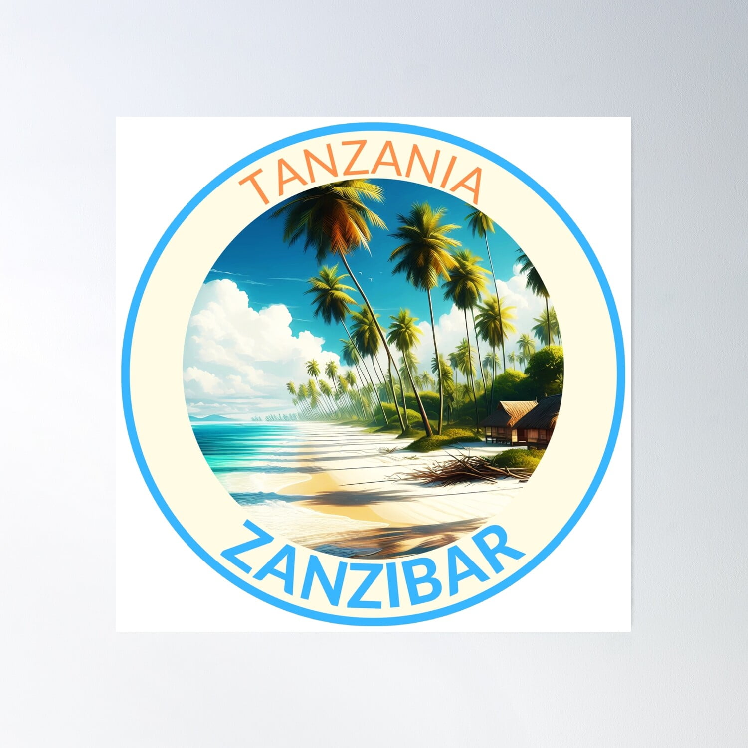 Zanzibar Poster Wall Art, Modern Wall Decor, 30x30 UNFRAMED - Walmart.com
