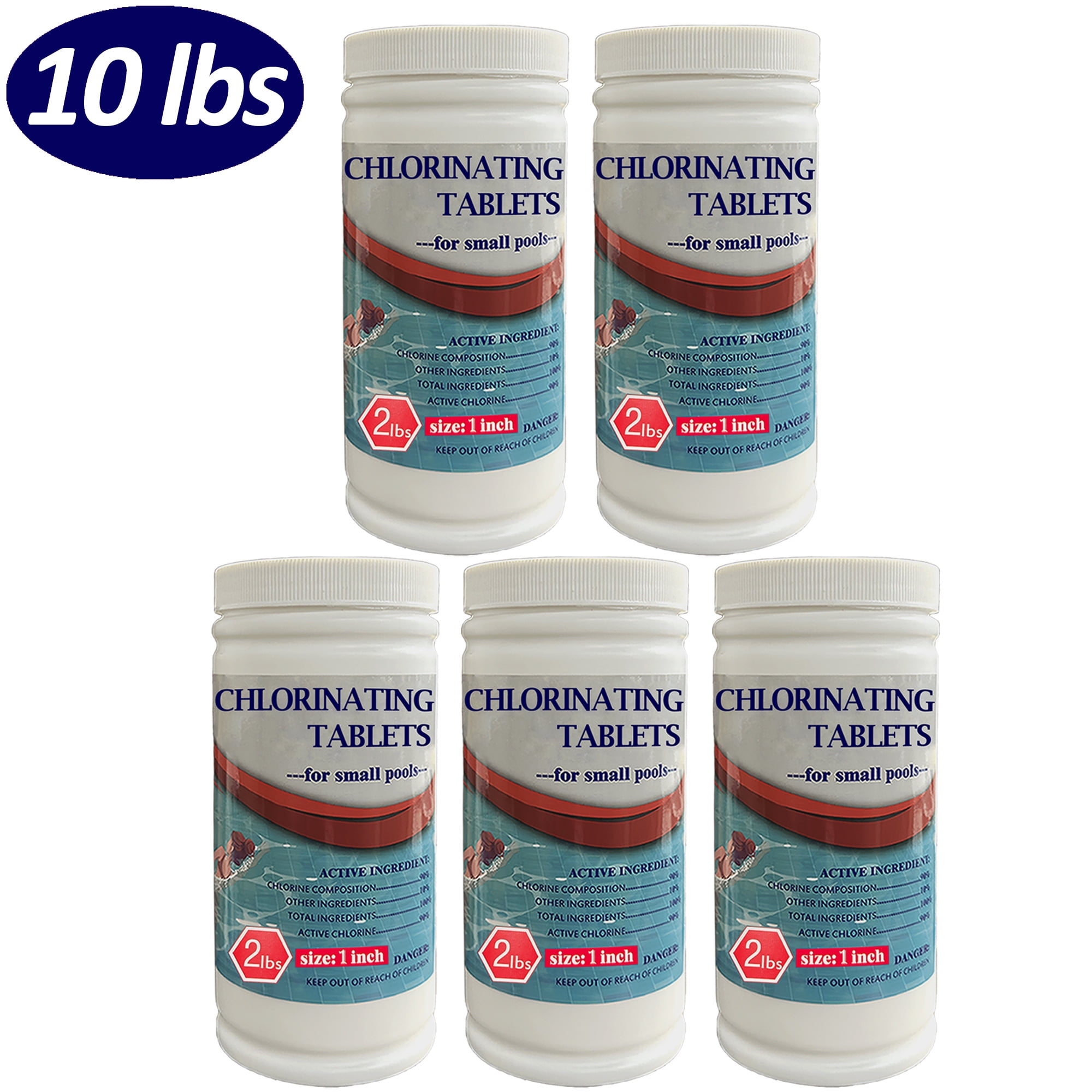 Zanzio 1" Chlorinating Tablets 10 lbs Chlorine Tables Stabilized Slow ...