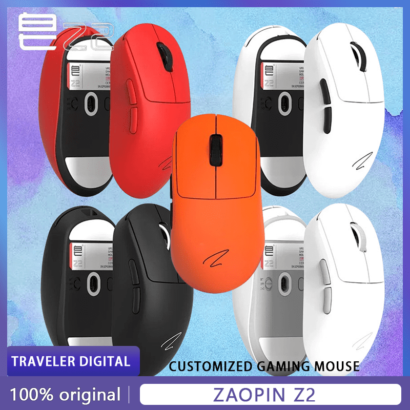 Zaopin Z2 Wireless Mouse Lightweight 4K PAW3395 Tri-Mode Sensor Nordic ...