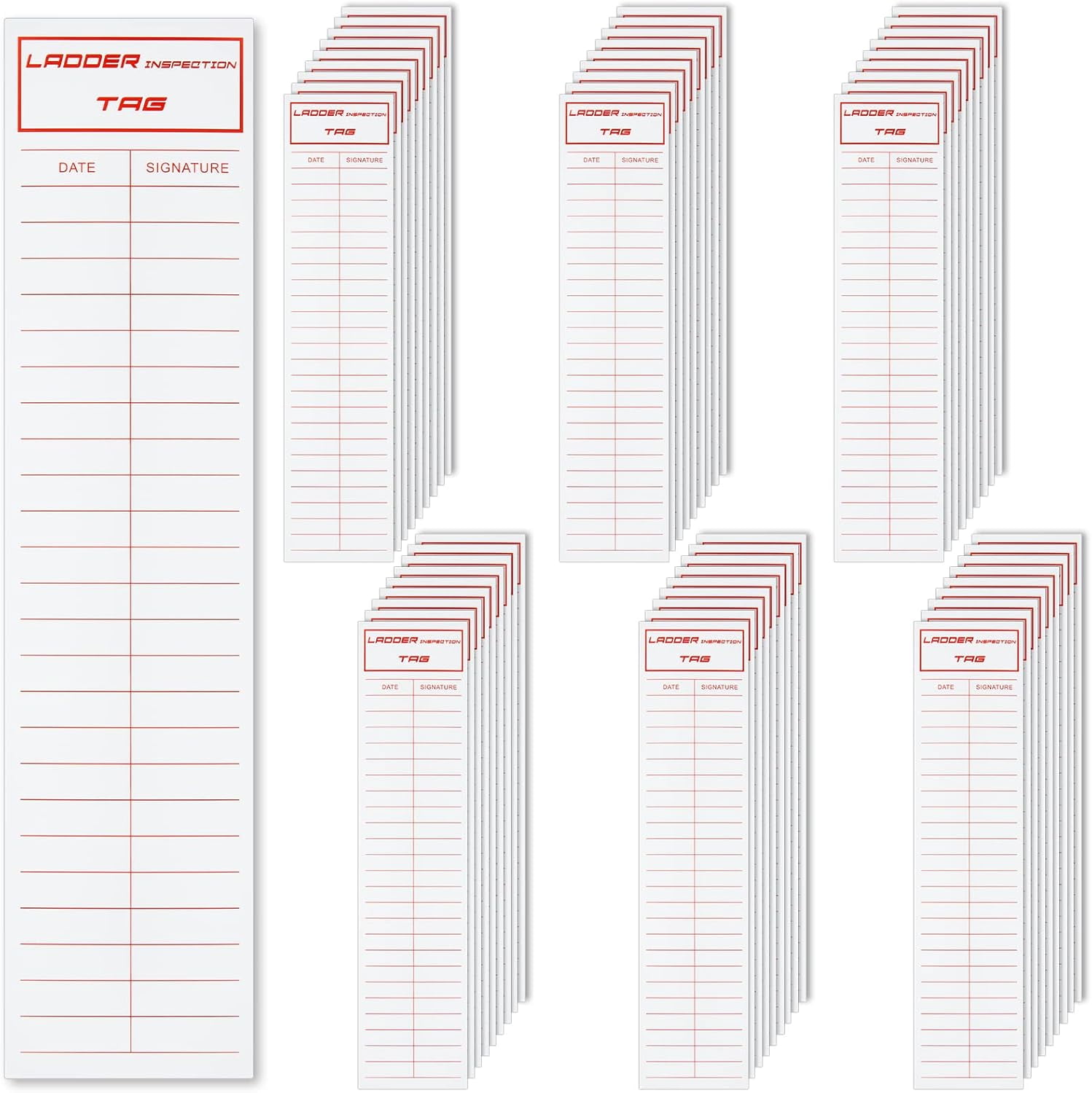 Zaoz 100 Sheets Ladder Inspection Labels Safety Stickers for Ladders, 8 ...