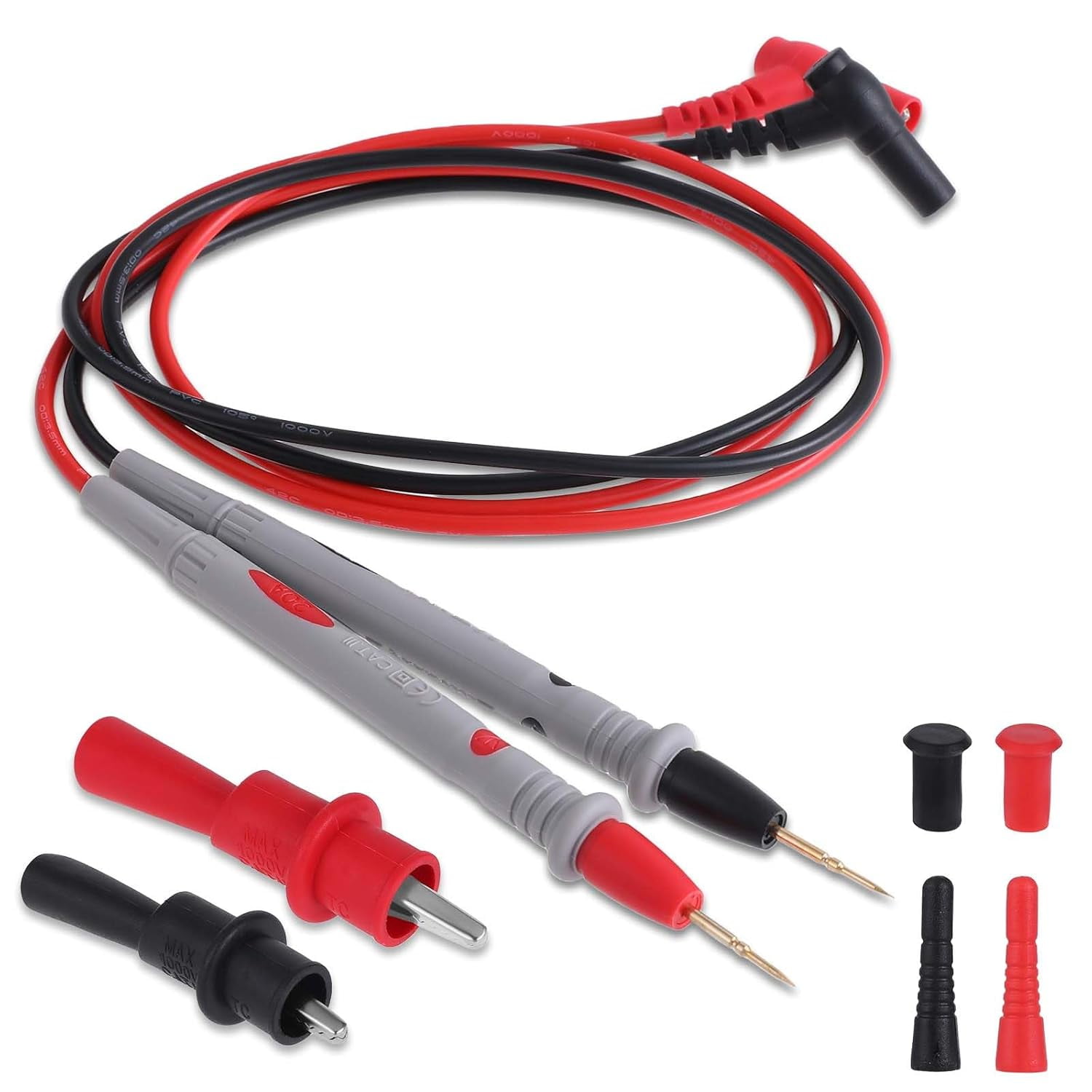 Zaoz 1000v 10a Multimeter Test Leads and Alligator Clips, Measuring ...