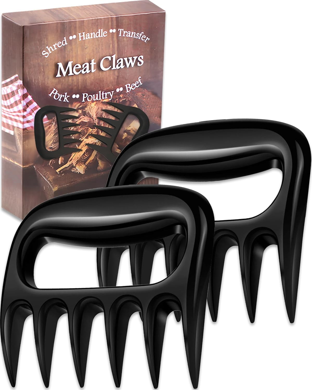 Zaoz 2 Pcs Meat Shredder Claws for Shredding Meat BBQ Pulled Pork ...