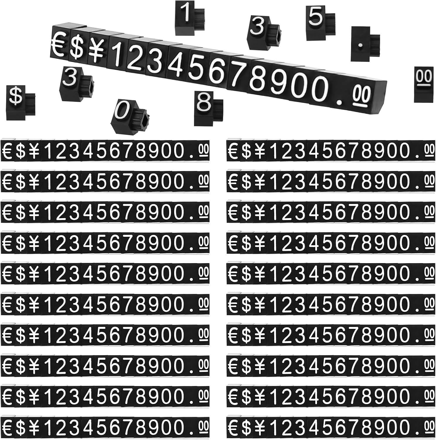 Zaoz 20 Pcs Price Display Pricing Tags Cube Adjustable Price Tag for ...