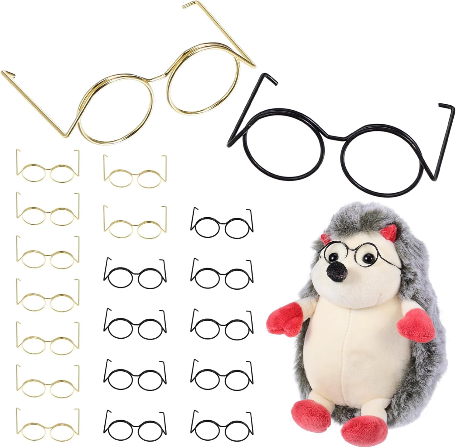 Zaoz 20pcs Doll Eyeglasses Mini Glasses Metal Tiny Glasses Props Dress ...