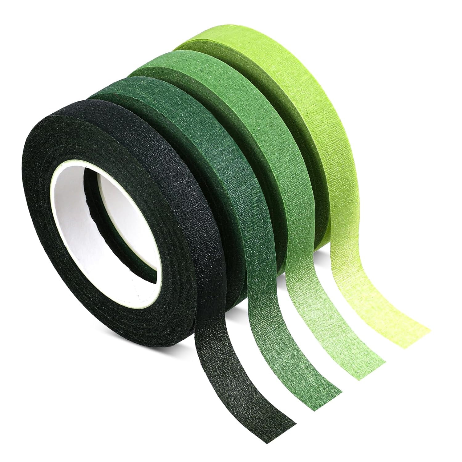 Zaoz 4 Rolls 1/2" Wide Floral Tapes for Bouquet Stem Wrap Green Florist ...