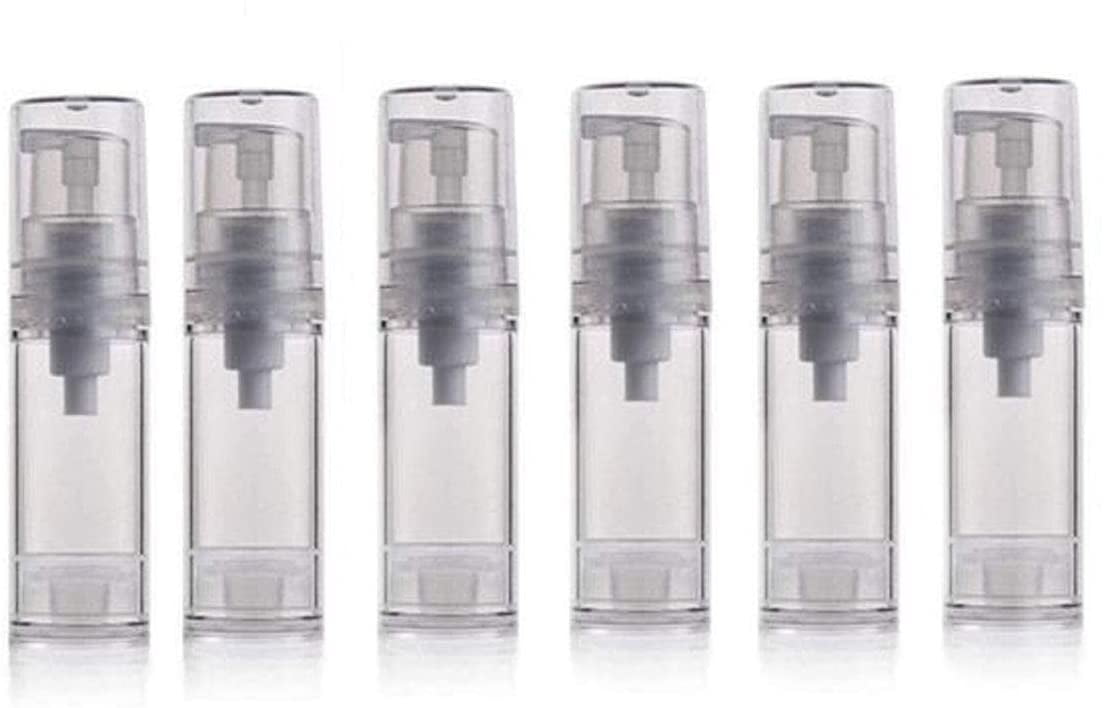 Zaoz 5ML Airless Pump Bottle-Empty Refillable Clear Airless Vacuum Pump ...