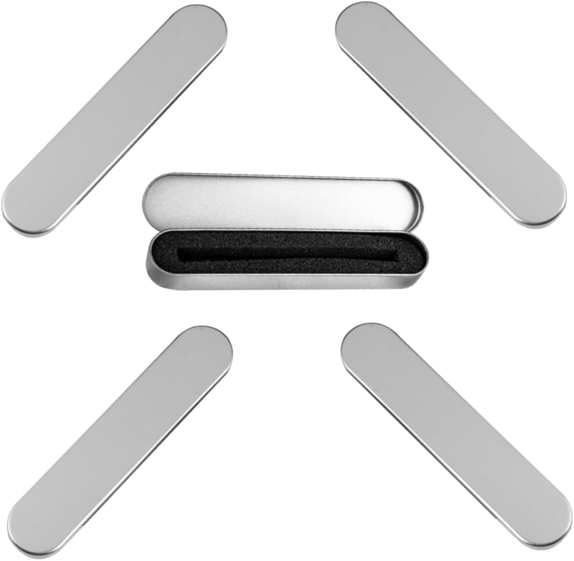 Zaoz 5Pcs Metal Pen Present Box Rectangular Tinplate Pen Wrapping Boxes ...