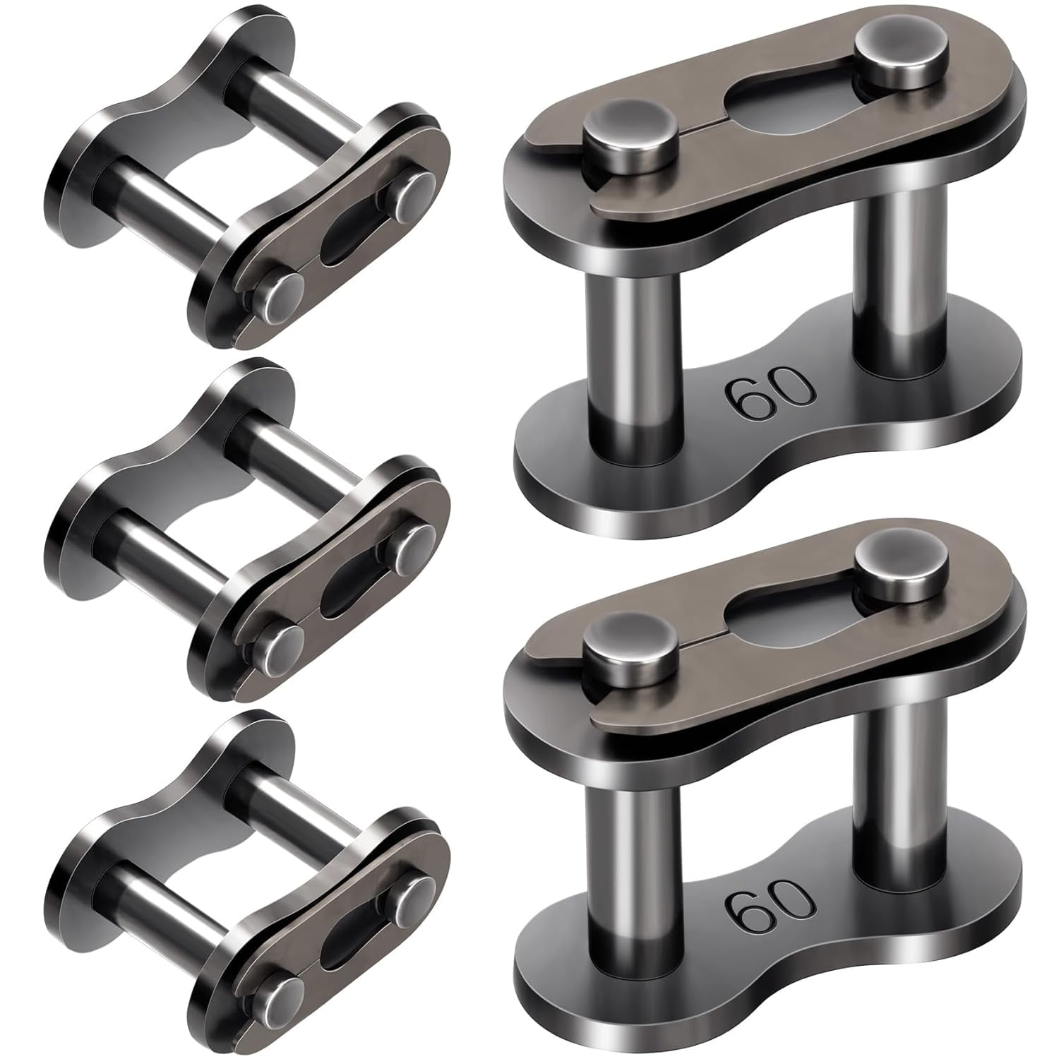 Zaoz 5pcs #60 Roller Chain Connecting Links, Carbon Steel Heavy Duty ...