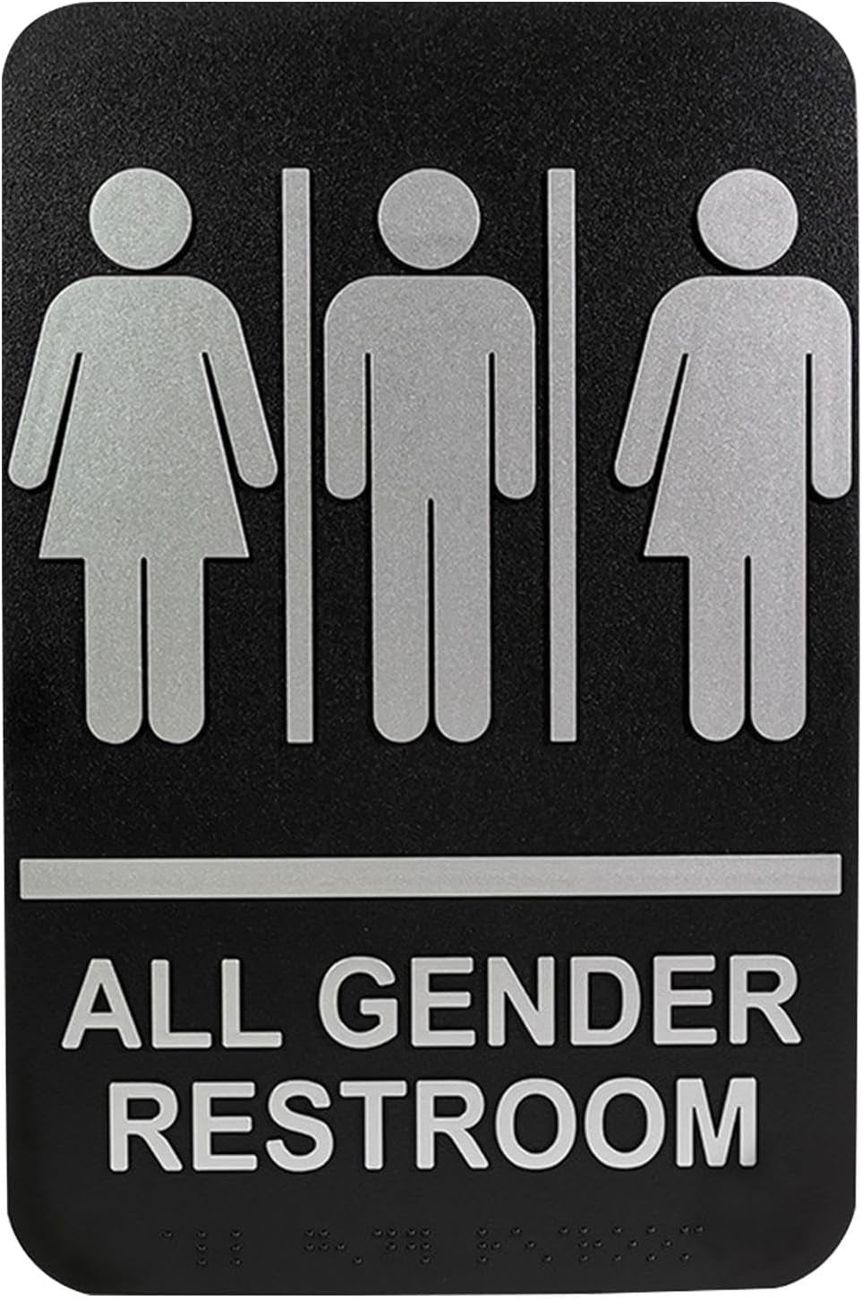Zaoz All Gender Restroom Sign Wall Hanging Plaque Gender Neutral Toilet ...