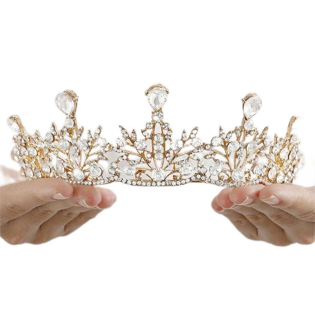 Zaoz Baroque Crystal Wedding Crown Bride Tiara Rhinestone Hair ...