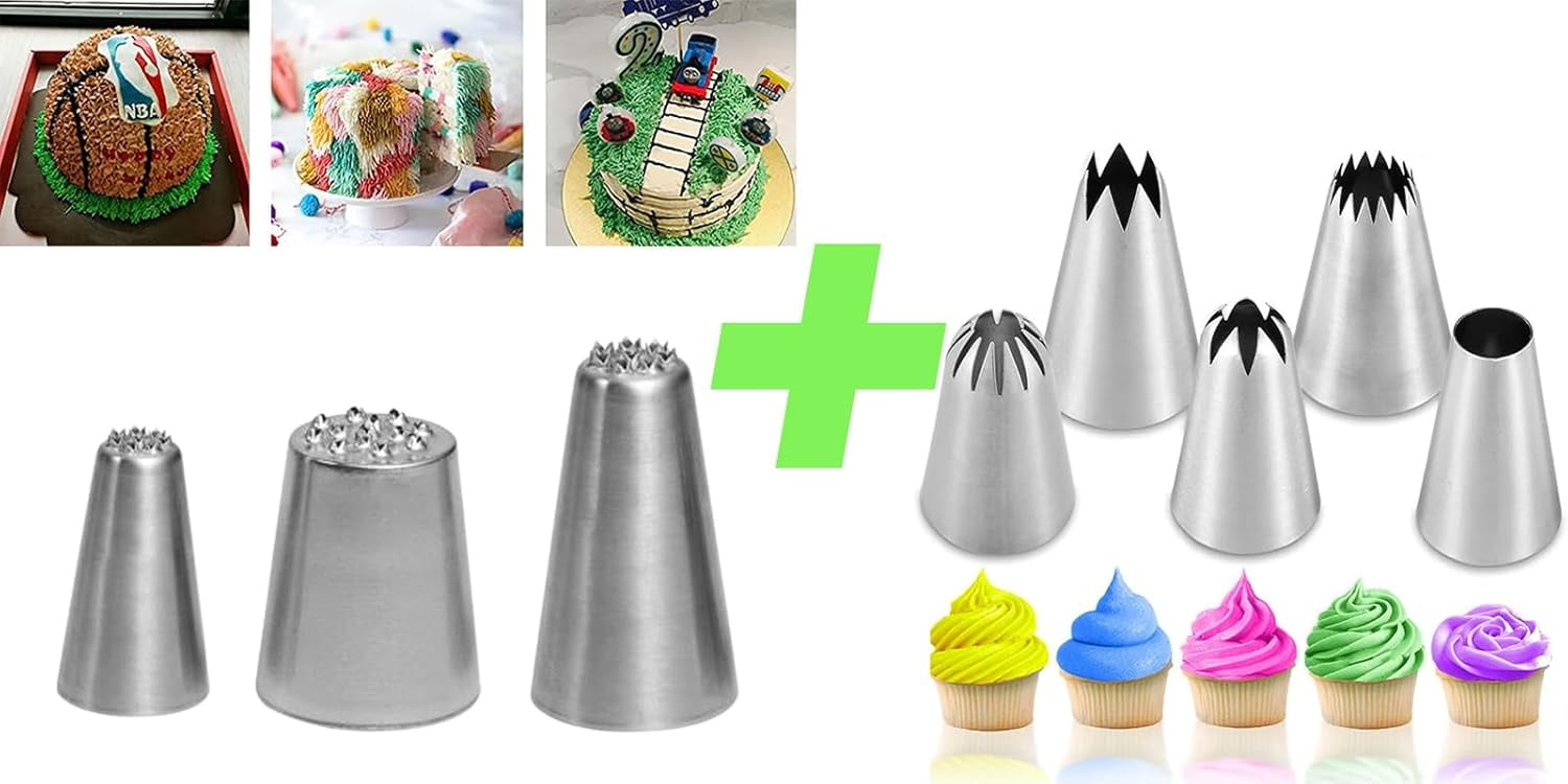 Zaoz Large Piping Tips & Grass Piping Tips A418 - Walmart.com