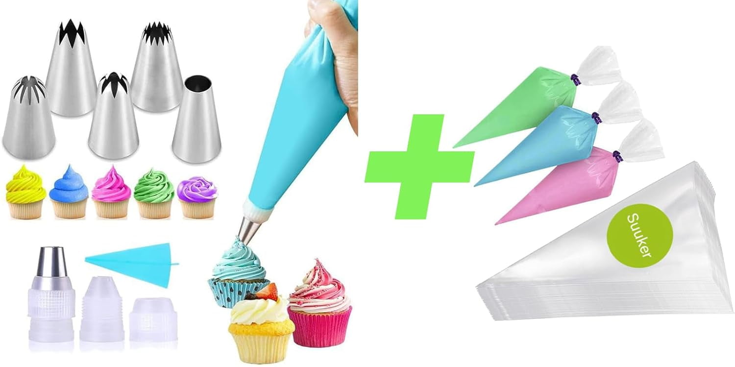 Zaoz Large Piping Tips Set & 100 Pcs Piping Bags A418 - Walmart.com
