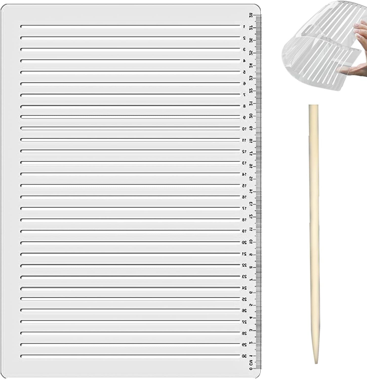 Zaoz Line Stencil Straight Line Stencil 0.35inch Spacing Line Plastic ...